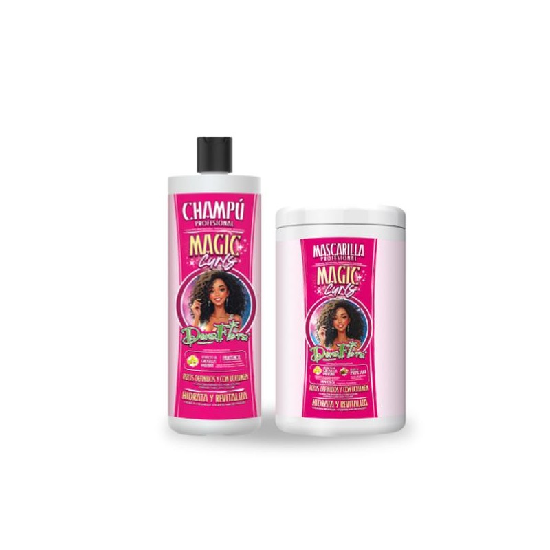 Pack DonaFlora Magic Curls: Champú 1000ml + Mascarilla Capilar 1000...